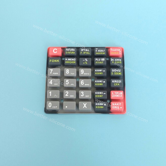 Custom Silk Screen Printing Silicone Rubber Keyboard from China ...