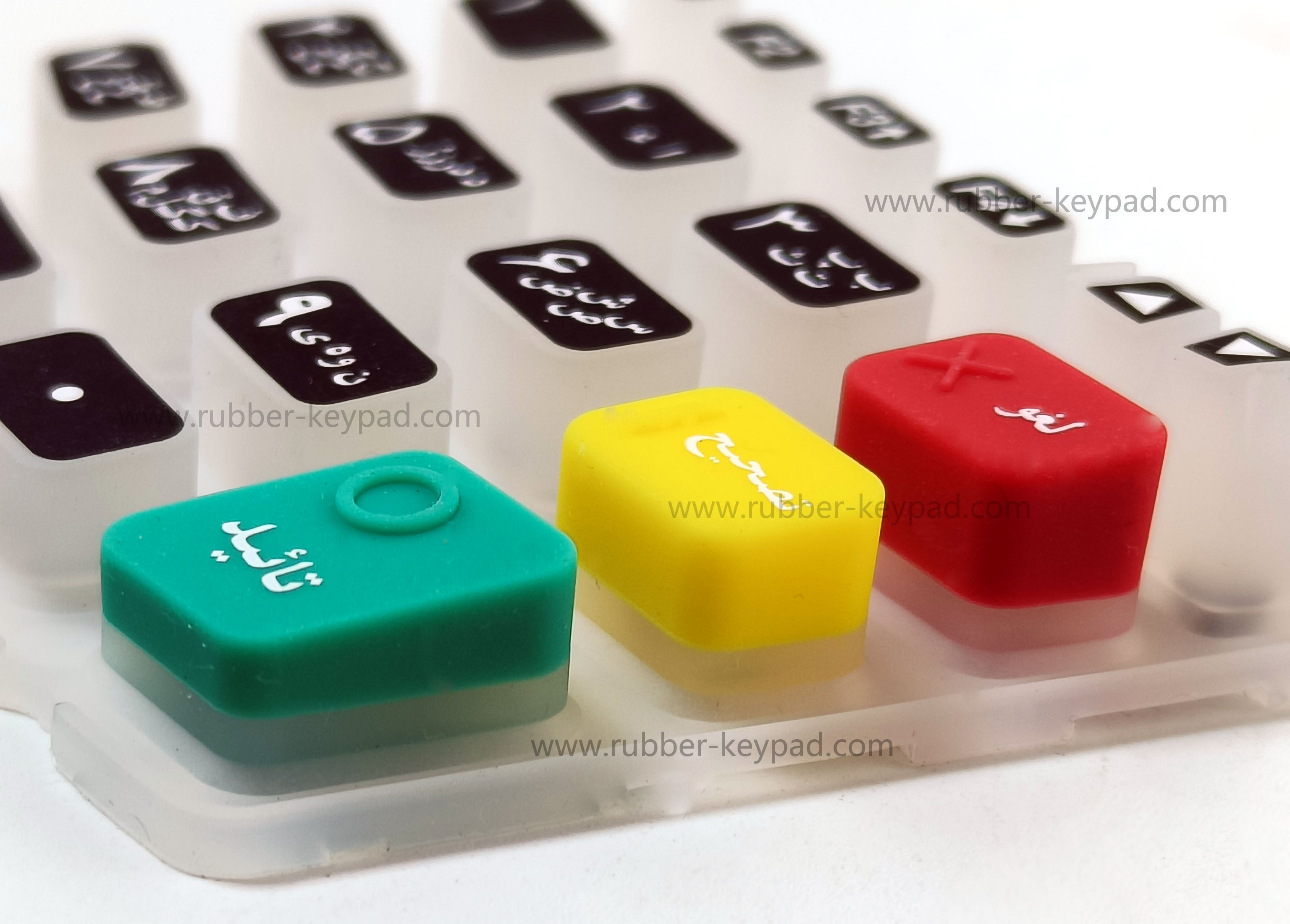 Overmolding Functional Multi-color Rubber Keypad