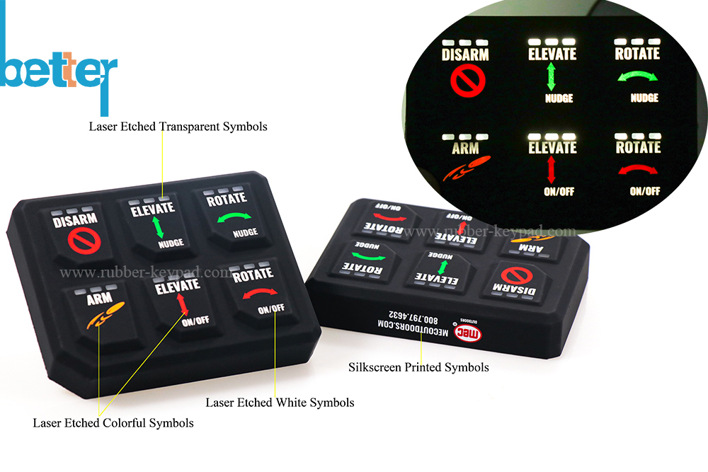 Manufacture Laser Engraving Keypad Silicone Rubber Custom Keyboard